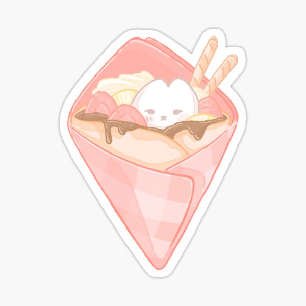 "Puff Bunny Crepe" Sticker by MorWynia | Redbubble