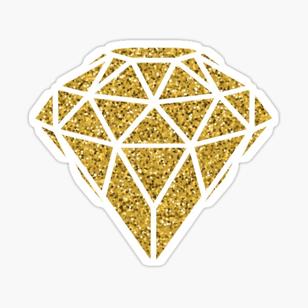"Gold Diamond" Sticker for Sale by WildMotion | Redbubble