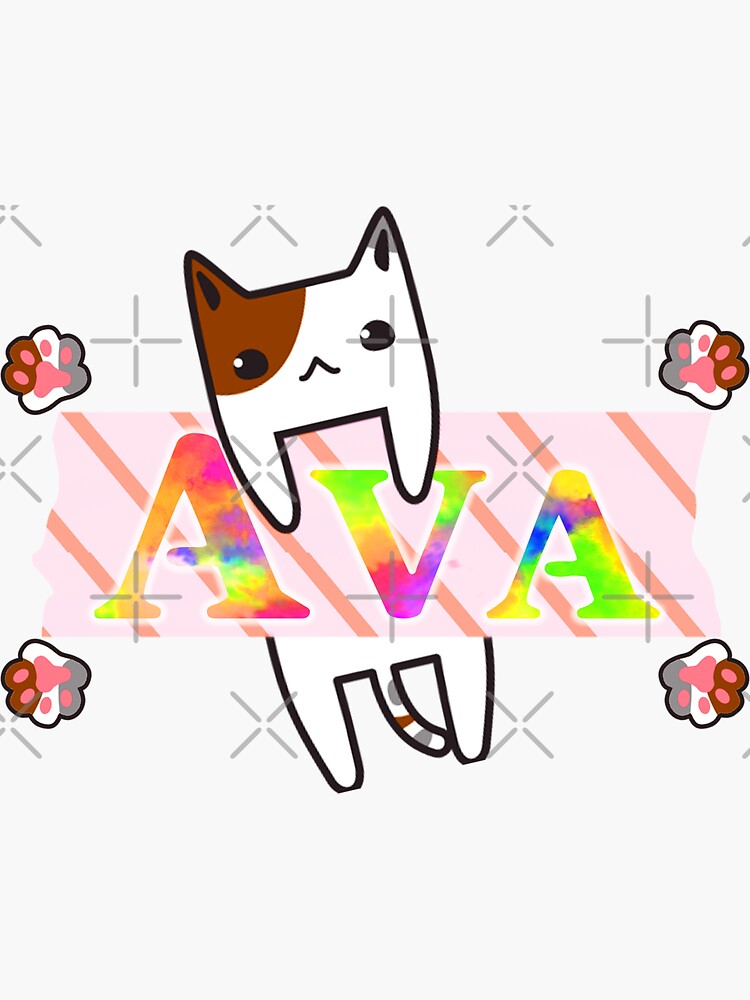 "Ava Kitty Design" Sticker by rodmendonca | Redbubble