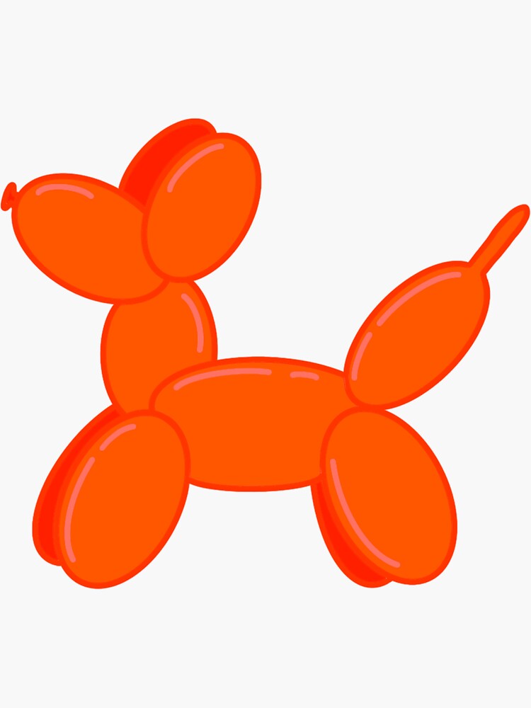 "Orange Balloon Dog" Sticker for Sale by natnotmatt | Redbubble