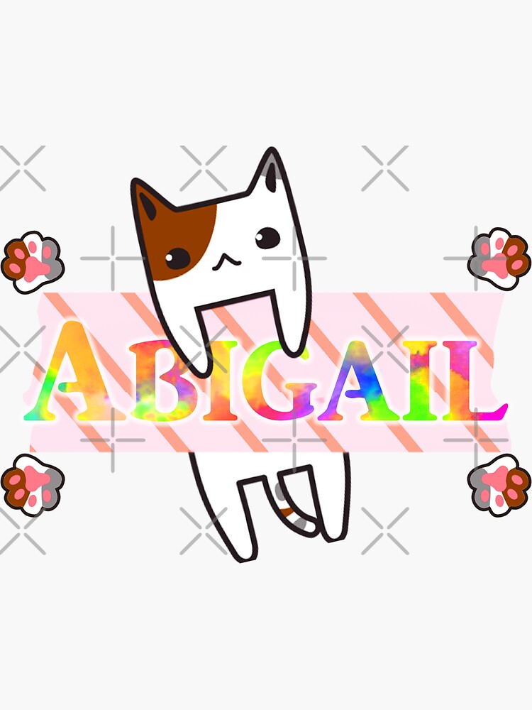 "Abigail Kitty Design" Sticker for Sale by rodmendonca | Redbubble