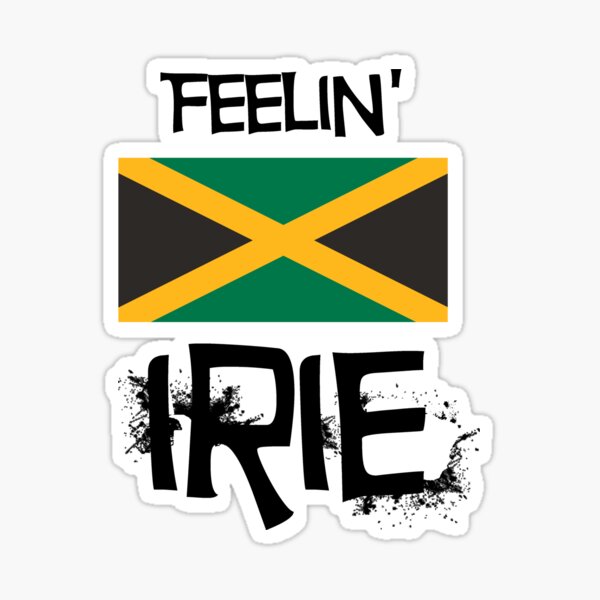 "Flag of Jamaica Feelin' Irie." Sticker for Sale by obedtheartist ...