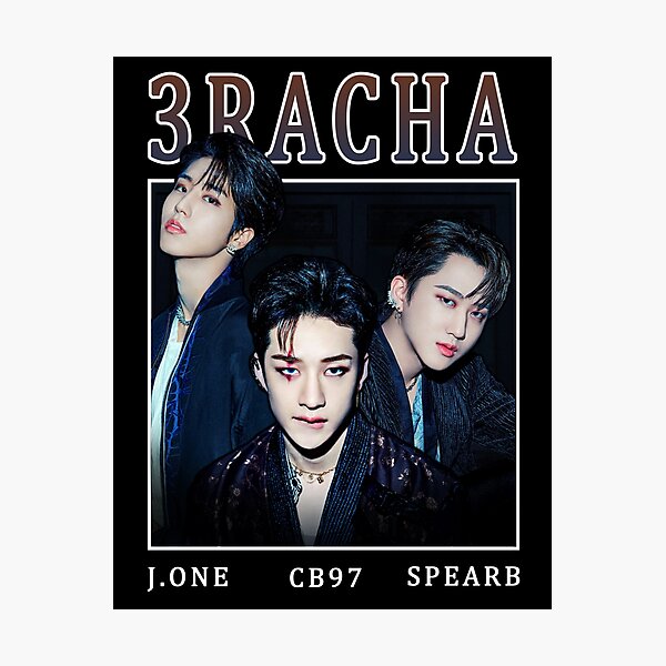 "3RACHA Stray Kids Vintage Retro Kpop Band Style 90s " Photographic ...