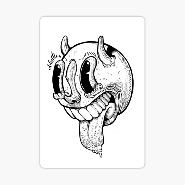 "devil head" Sticker for Sale by Astro235 | Redbubble