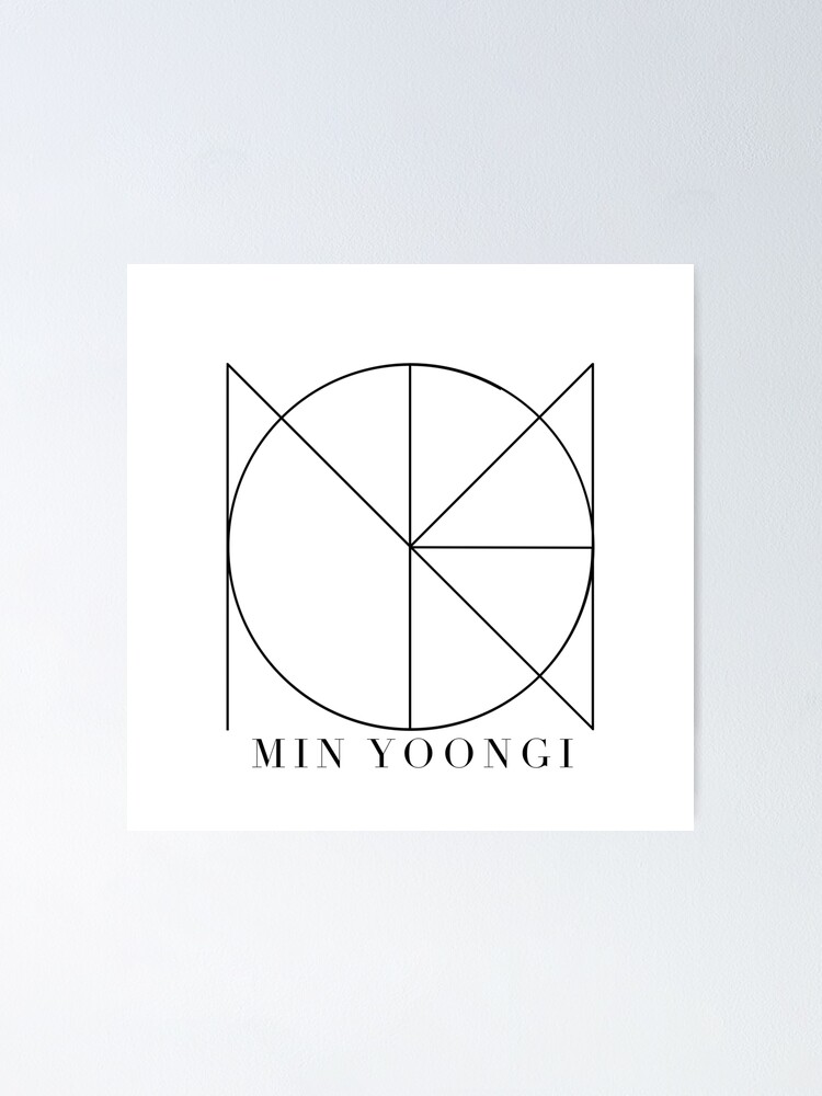 "Min Yoongi Name Logo " Poster by LittleLuxShop | Redbubble