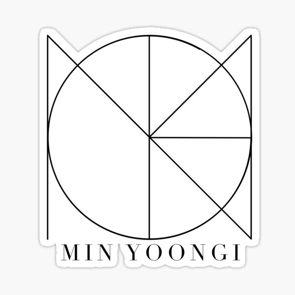 "Min Yoongi Name Logo " Sticker by LittleLuxShop | Redbubble