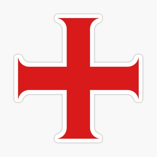 "Knights Templar Cross" Sticker for Sale by ArgosDesigns | Redbubble