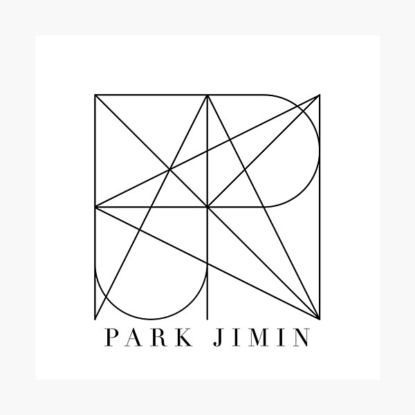 "Park Jimin Name Logo " Photographic Print by LittleLuxShop | Redbubble