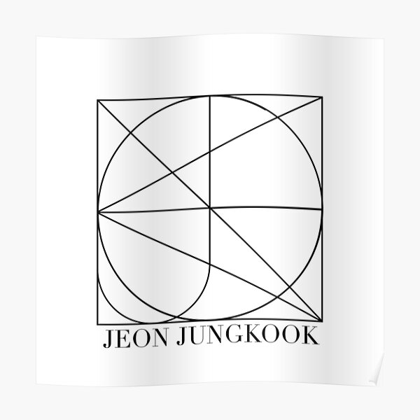 "Jeon Jungkook Name Logo " Poster for Sale by LittleLuxShop | Redbubble