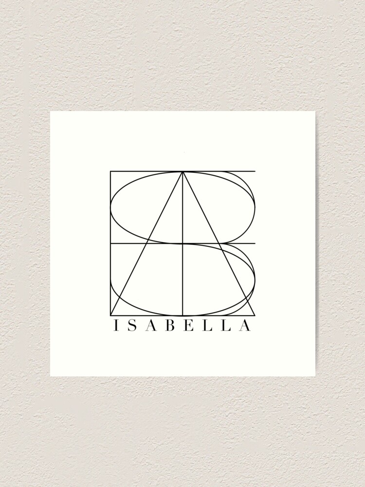 "Isabella Name Logo " Art Print for Sale by LittleLuxShop | Redbubble