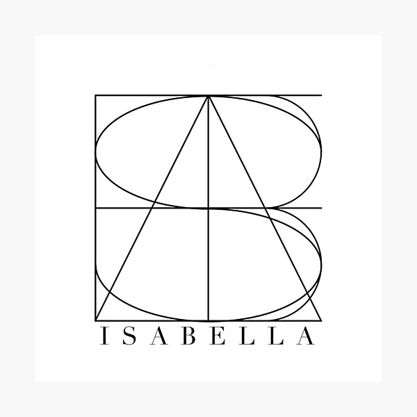 "Isabella Name Logo " Photographic Print by LittleLuxShop | Redbubble