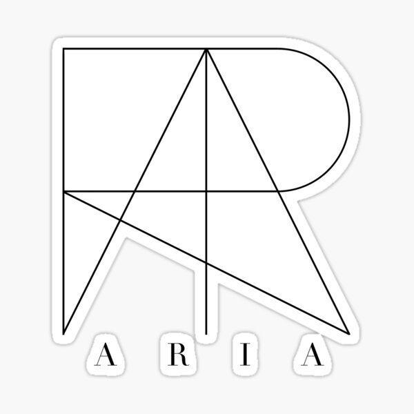 "Aria Name Logo " Sticker for Sale by LittleLuxShop | Redbubble