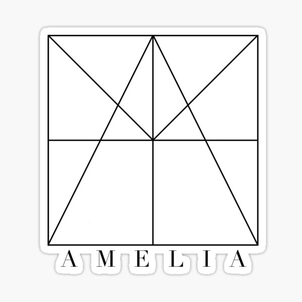 "Amelia Name Logo " Sticker by LittleLuxShop | Redbubble