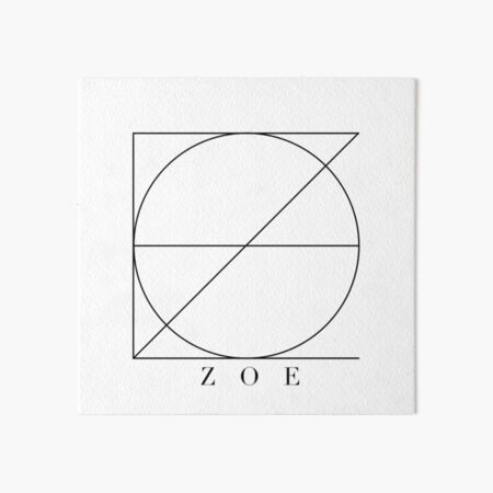 "Zoe Name Logo " Art Board Print for Sale by LittleLuxShop | Redbubble