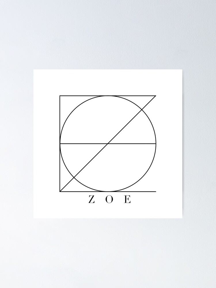 "Zoe Name Logo " Poster for Sale by LittleLuxShop | Redbubble