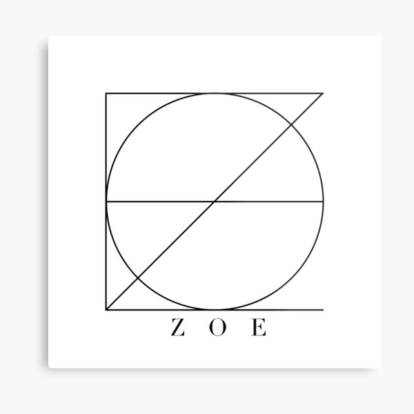 "Zoe Name Logo " Metal Print by LittleLuxShop | Redbubble