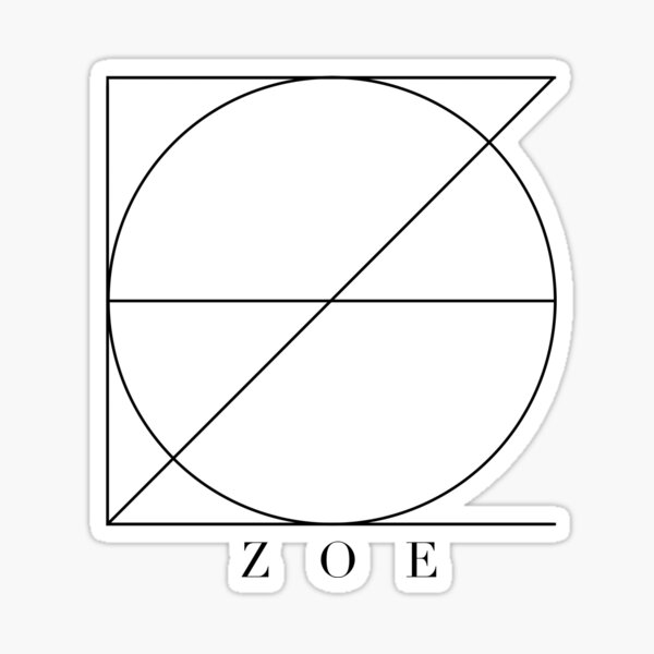 "Zoe Name Logo " Sticker by LittleLuxShop | Redbubble