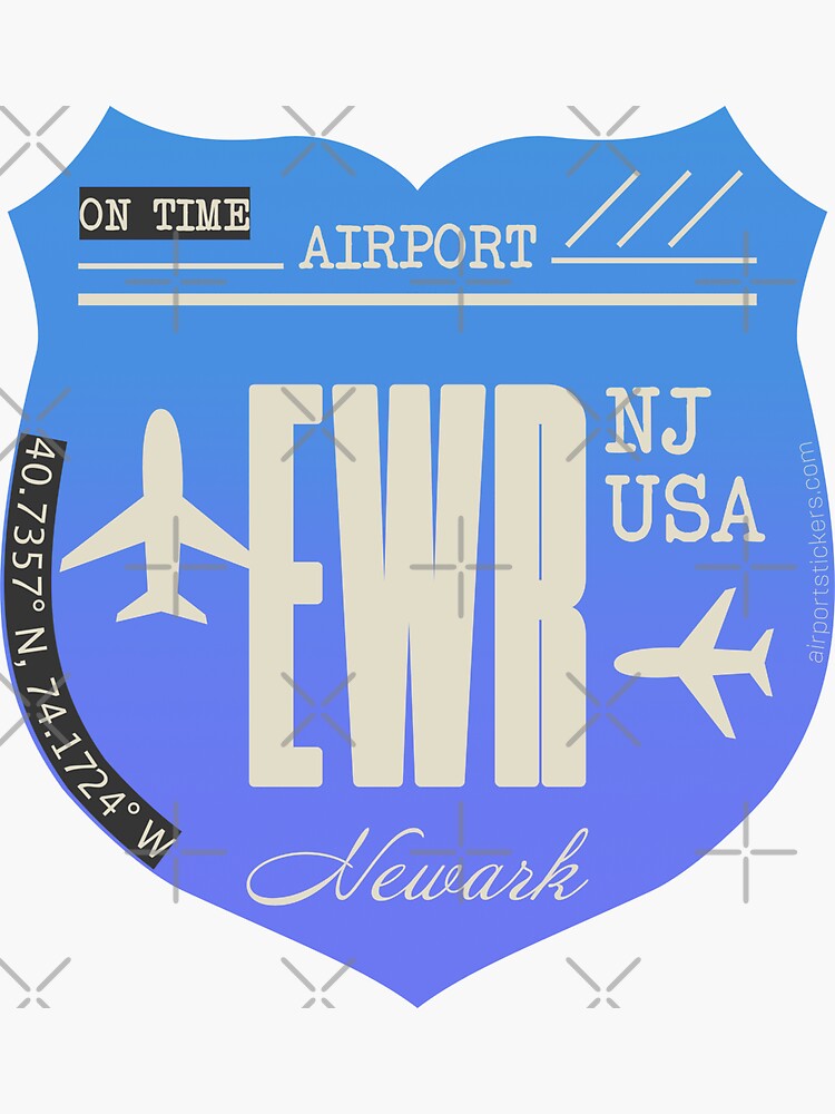 "EWR New York airport 003" Sticker for Sale by Aviators | Redbubble