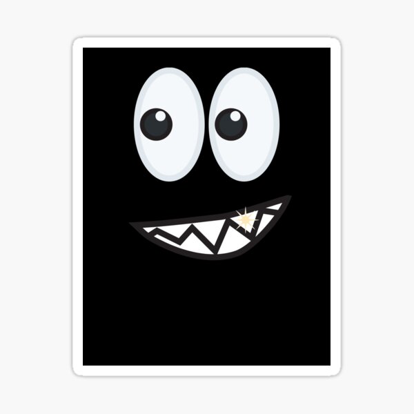 "smiley face with sharp teeth" Sticker by vibes34 | Redbubble