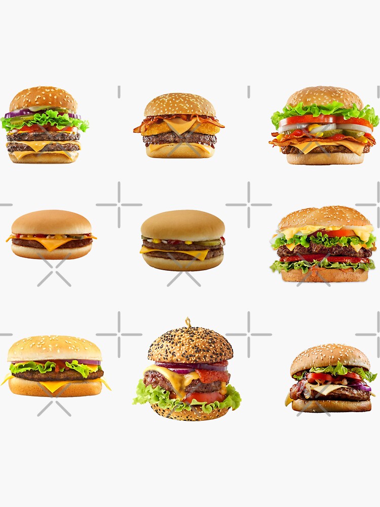 "Burgers Sticker Pack" Sticker for Sale by stickertopic | Redbubble