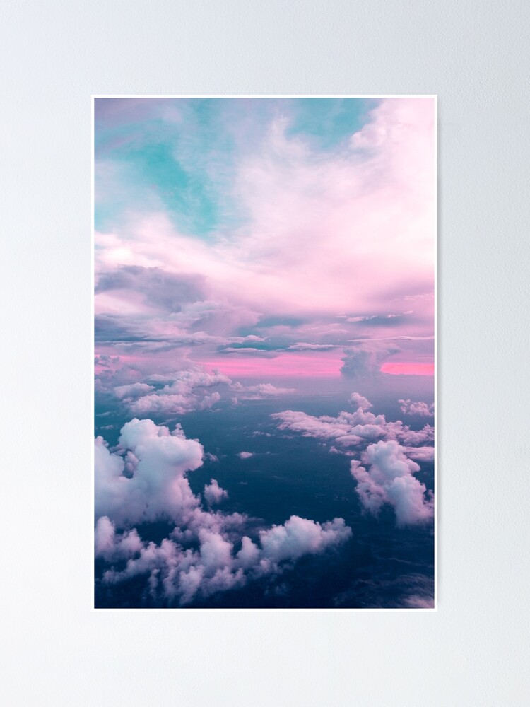 "Colorful Sky With Clouds" Poster for Sale by elyalorde | Redbubble