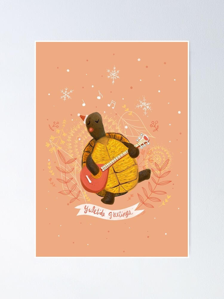 "Ted the Turtle" Poster for Sale by missymessyamy | Redbubble