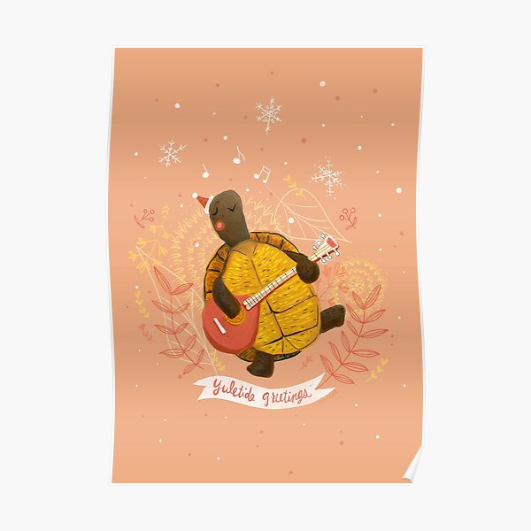 "Ted the Turtle" Poster for Sale by missymessyamy | Redbubble