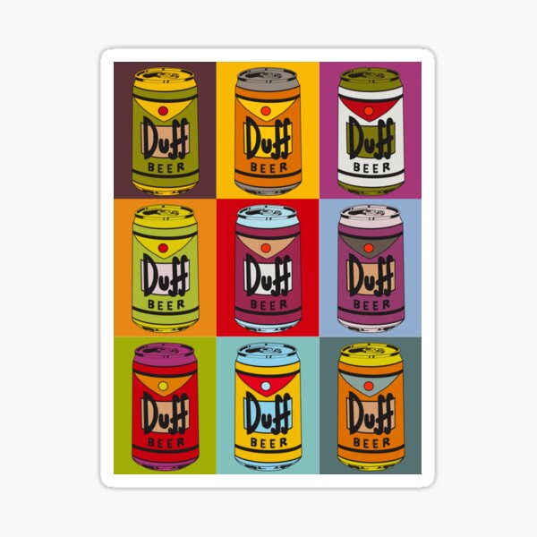 "Warhol duff beer" Sticker for Sale by chillstudio | Redbubble