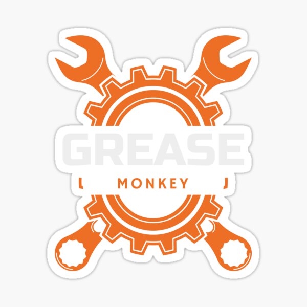 "Grease Monkey" Sticker for Sale by Monskyart | Redbubble