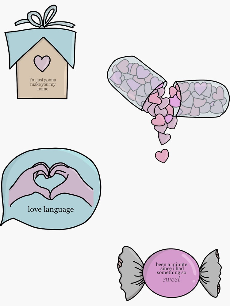"love language stan pack" Sticker for Sale by kerryandzara | Redbubble