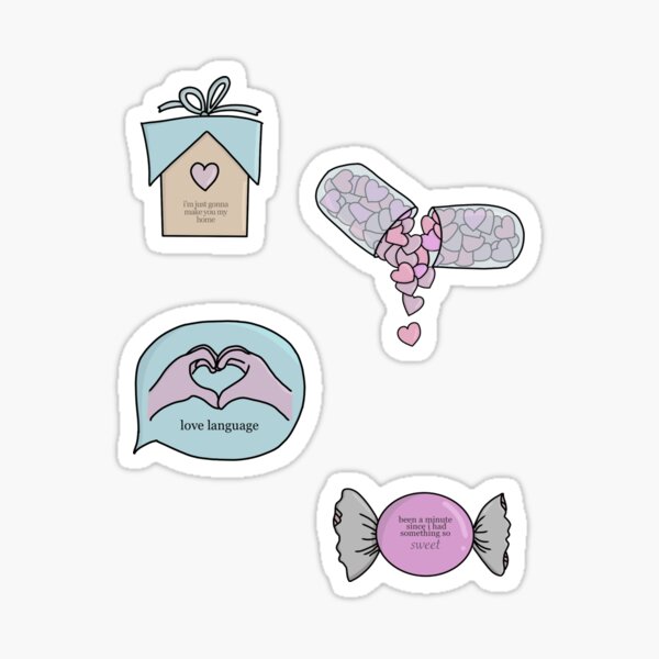 "love language stan pack" Sticker for Sale by kerryandzara | Redbubble