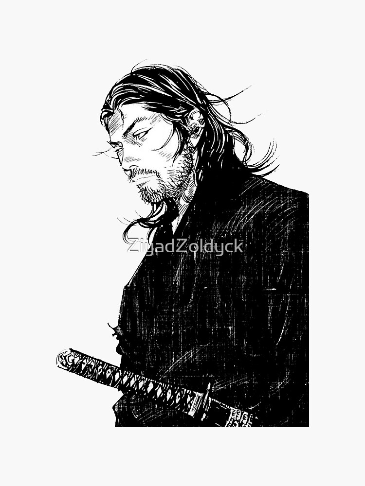 "Musashi Miyamoto (Vagabond)" Sticker for Sale by ZiyadZoldyck | Redbubble