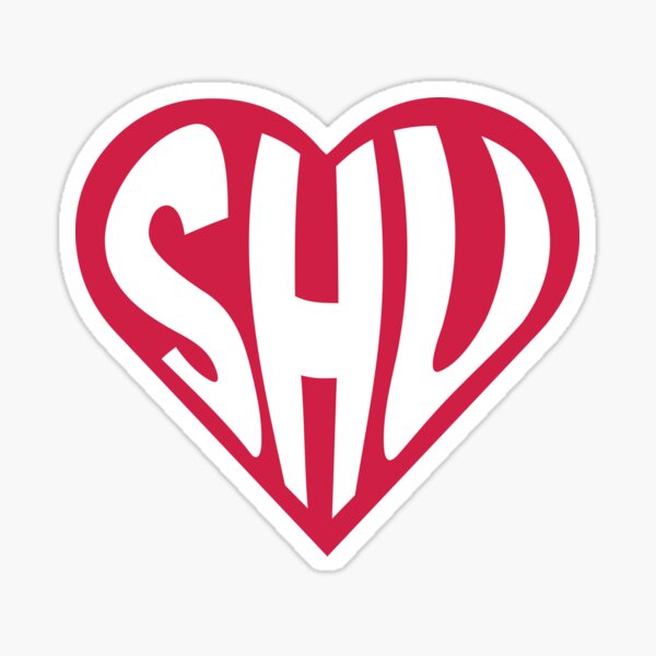 "SHU Heart" Sticker by morganderby | Redbubble