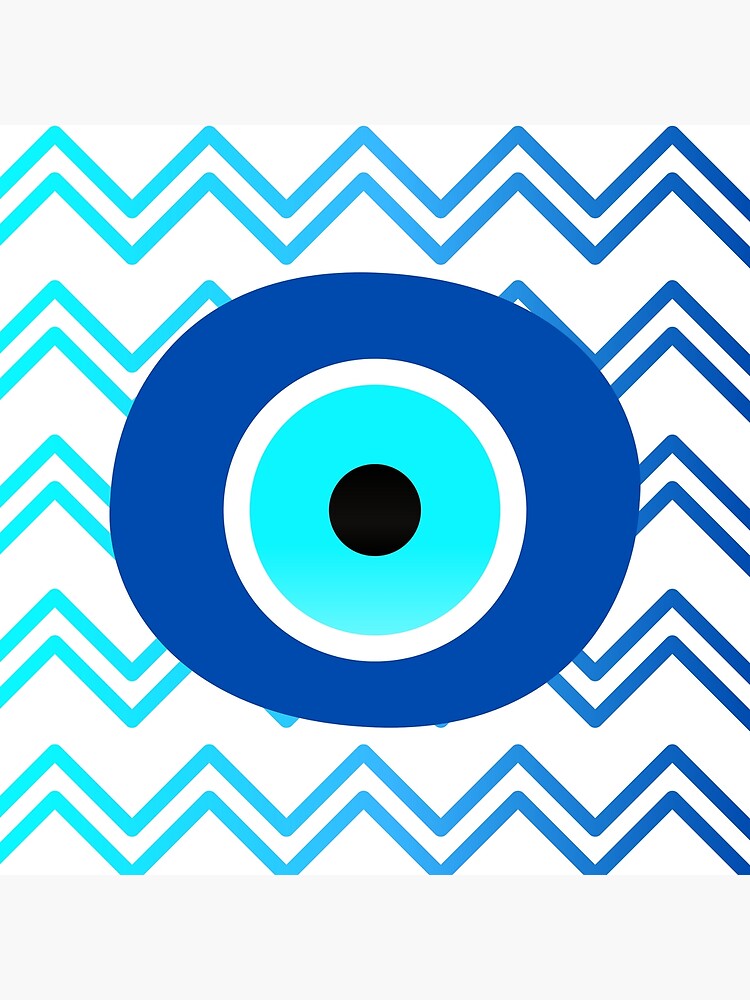 "Evil Eye Blue Gradient Pattern" Poster by TheEyeAmongUs | Redbubble