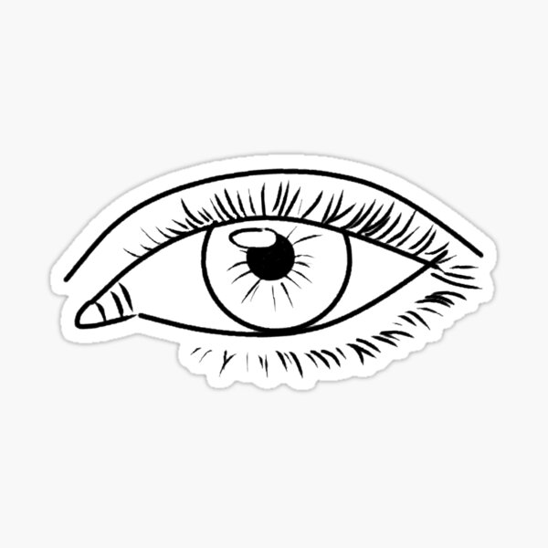 "Eye outline" Sticker for Sale by SnapDesigns | Redbubble