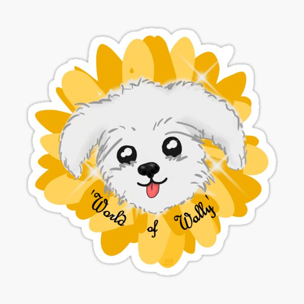 "World of Wally Sunflower Logo" Sticker by WorldofWally | Redbubble