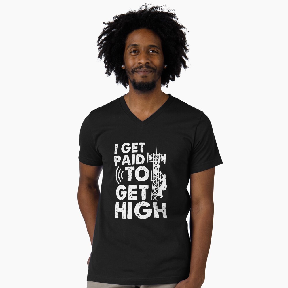 "Tower Climber I Get Paid To Get High Cell Tower" Sticker for Sale by ...