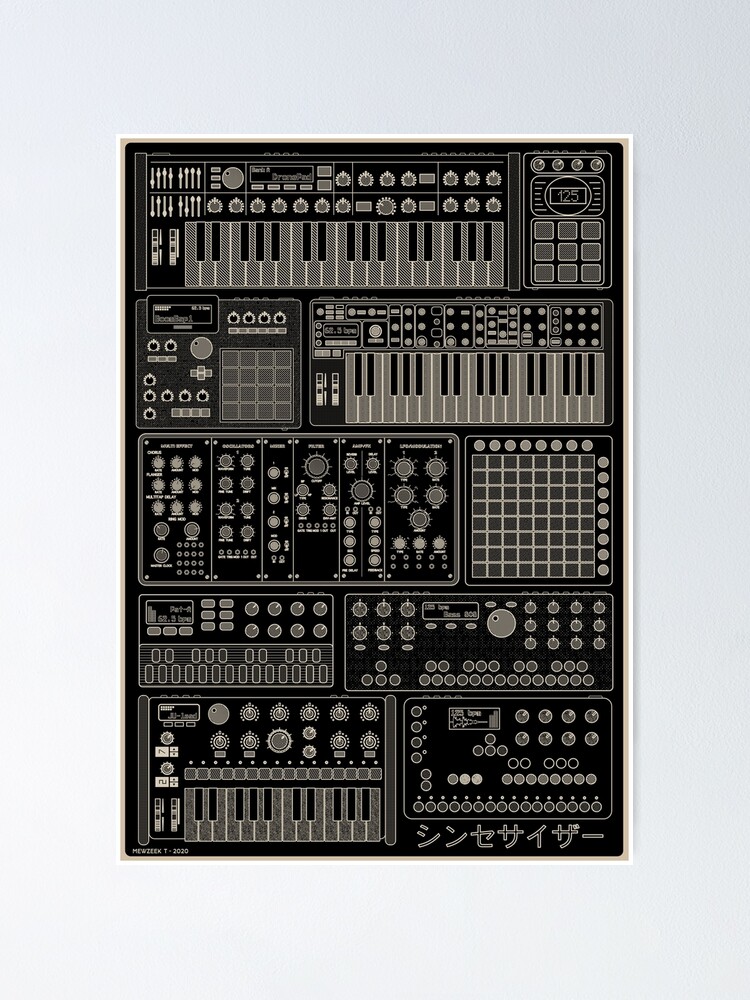 "Electronic Music Producer and Synthesizer lover" Poster for Sale by mewzeek-T | Redbubble