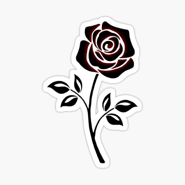 "Black Rose" Sticker for Sale by AriaDonthineni | Redbubble