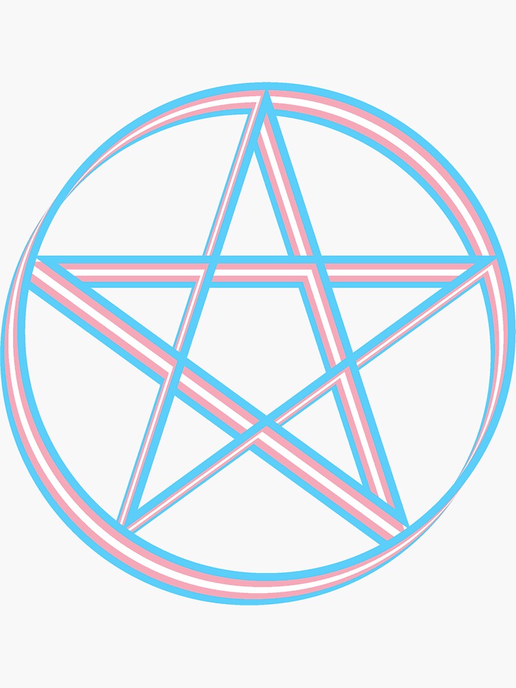 "Trans Pride Pentagram Over the Heart" Sticker by koleerotica | Redbubble