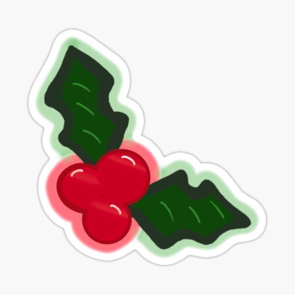 Christmas Holly Stickers | Redbubble