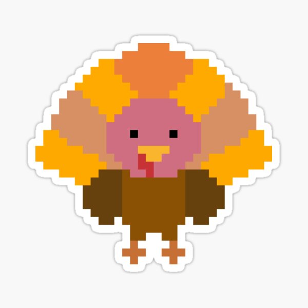 "Turkey Pattern - Pixel Art " Sticker for Sale by akaiawa | Redbubble