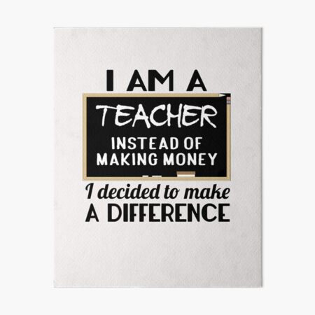 "Fun Teacher inspirational quote saying making a difference, teaching education student gift ...