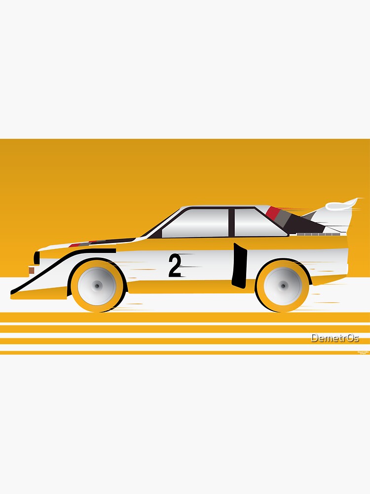 "Audi Quattro Group B" Sticker for Sale by Demetr0s | Redbubble