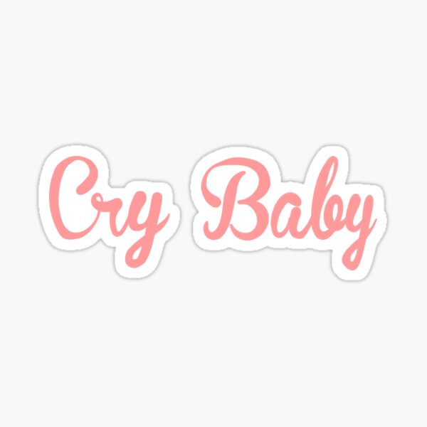 "Cry Baby Pink on White" Sticker for Sale by boukoo | Redbubble
