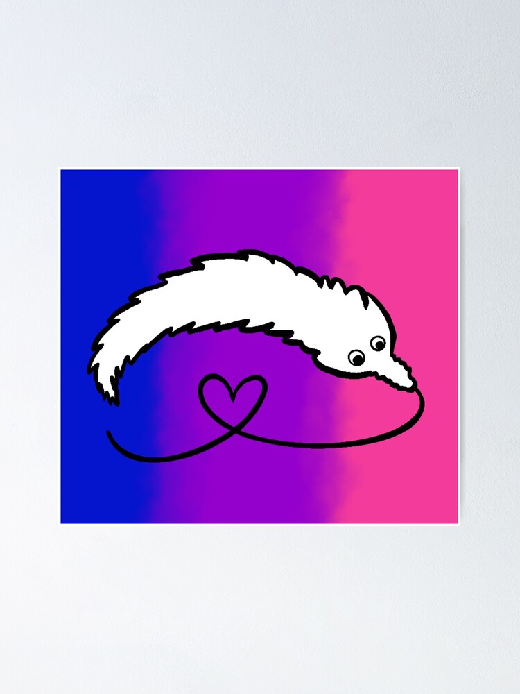 "Bi Worm on String" Poster for Sale by smolbeanstudio | Redbubble