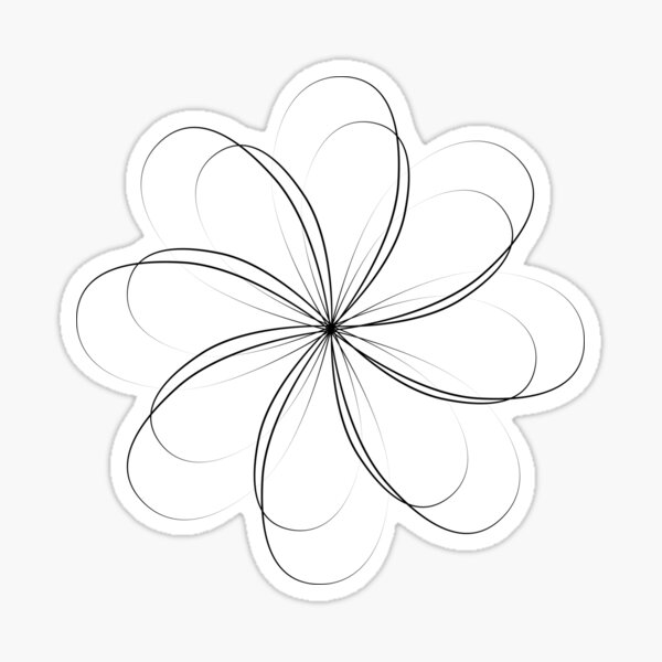 "Flower Drawing" Sticker for Sale by tatedesign | Redbubble