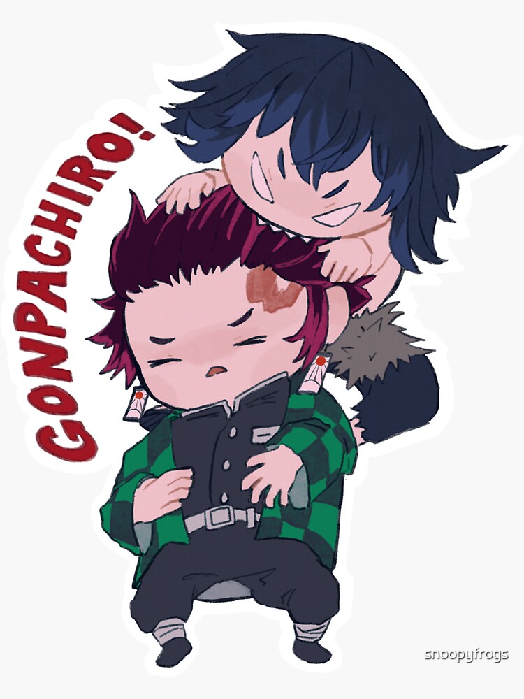 Demon Slayer Kimetsu No Yaiba Inotan Gonpachiro” Sticker By Snoopyfrogs Redbubble