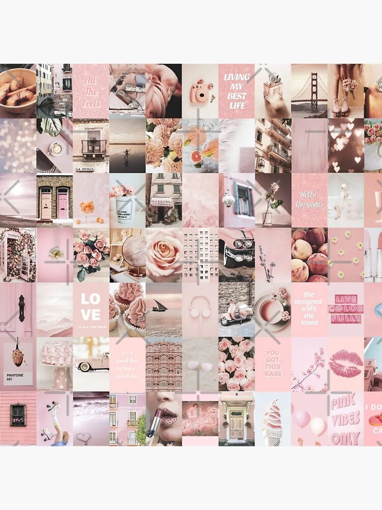 "Rustic pink vibe collage" Poster for Sale by hillarymoore06 | Redbubble