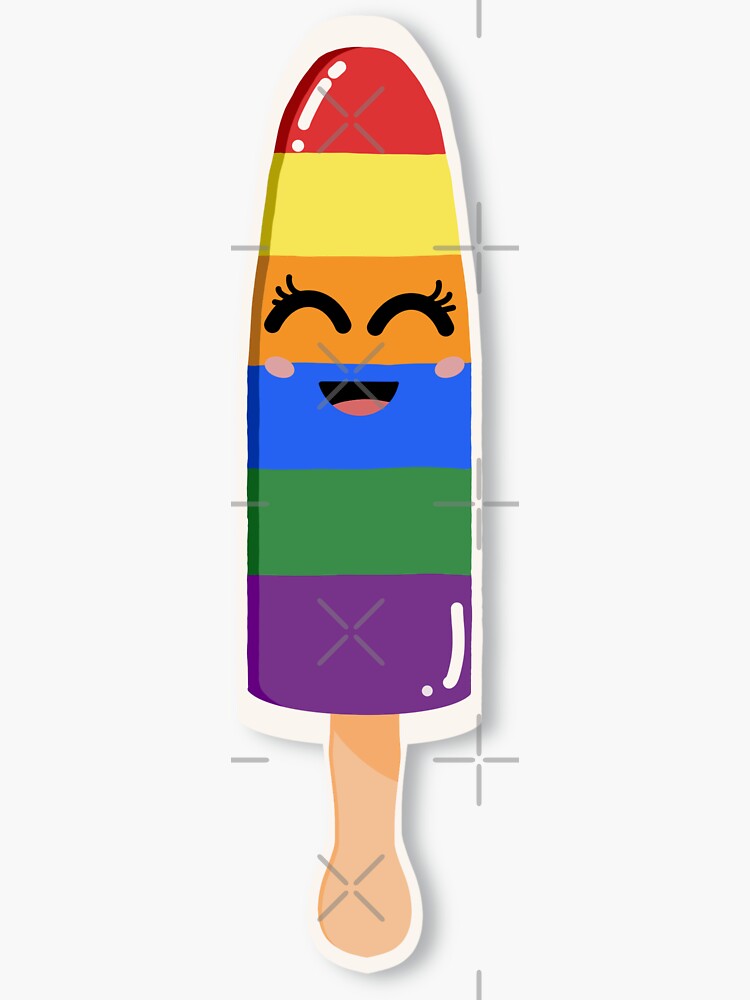 "Pride Flag Popsicle Art" Sticker for Sale by Bambusa | Redbubble
